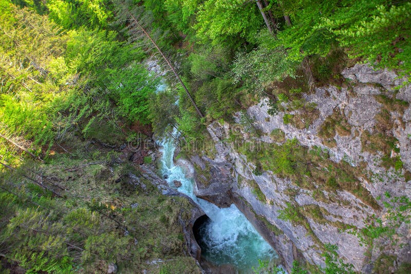 Mountain spring and cliffs stock photo. Image of outdoors - 180203726