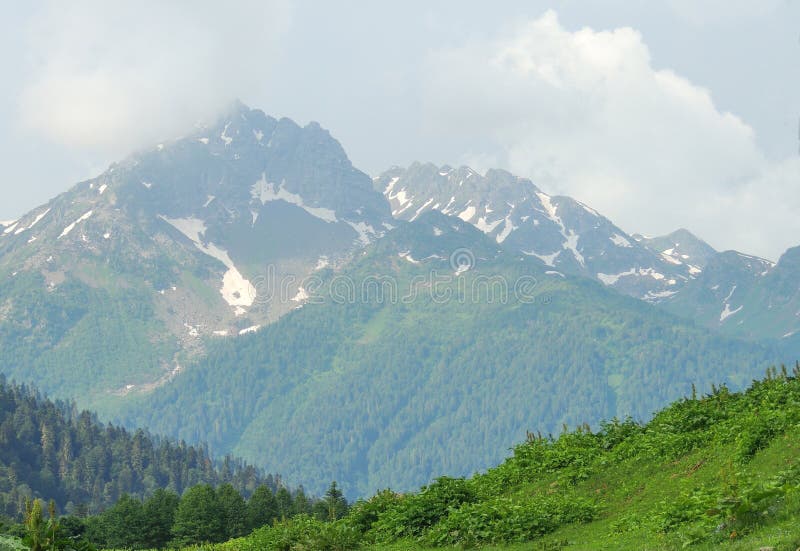 Mountain spring landscape. stock image. Image of vacation - 114265037