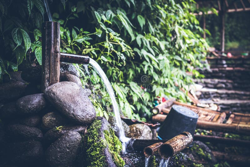 Mountain Spring in the Tropics of Bali Island, Indonesia. Stock Photo ...