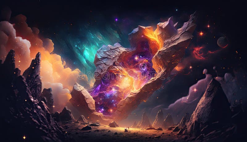 Mountain Galaxy Milky Way Stars Other Dimension Cloud Space Explosion ...