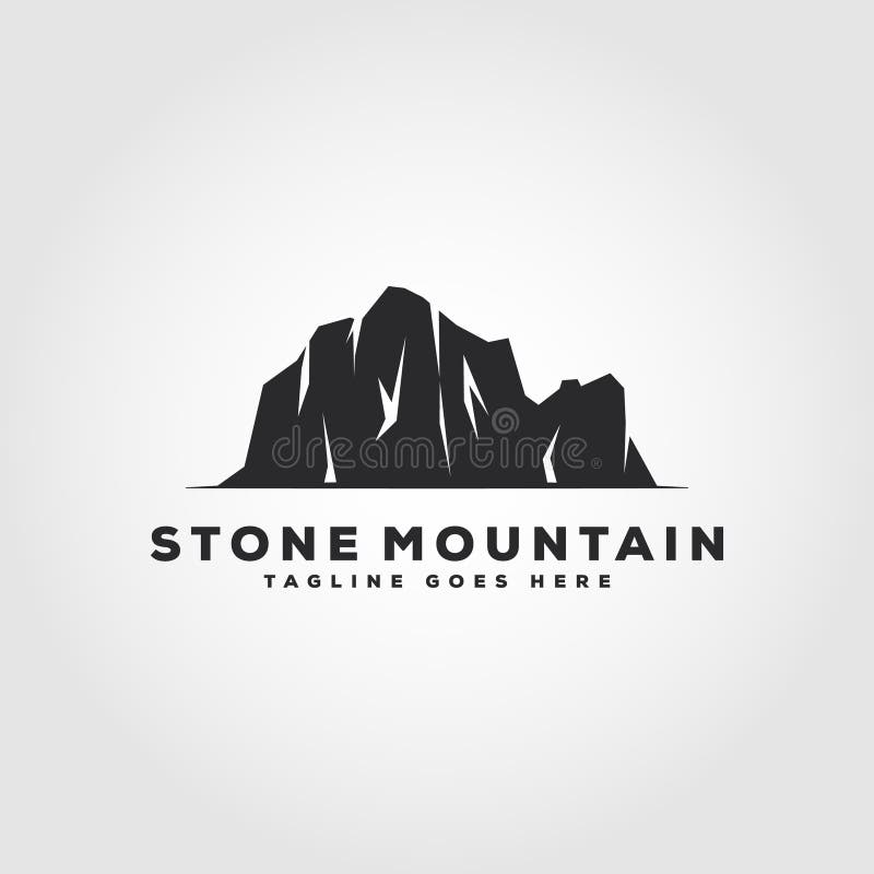 Mountain Stone Vector Logo. Icon and Template Stock Illustration ...