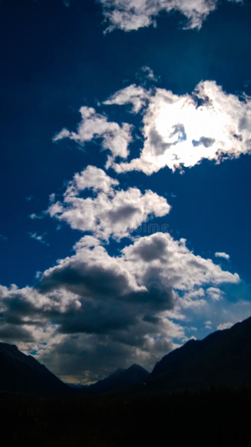 Mountain Storm Rolling Over Sunlight Stock Image - Image of expression ...