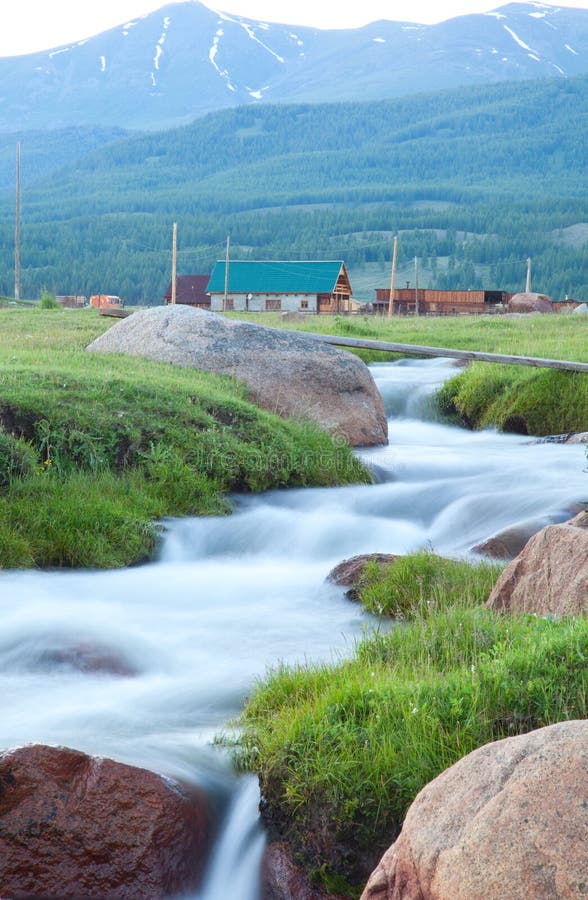 Mountain stream stock image. Image of harmony, flowing - 16615475