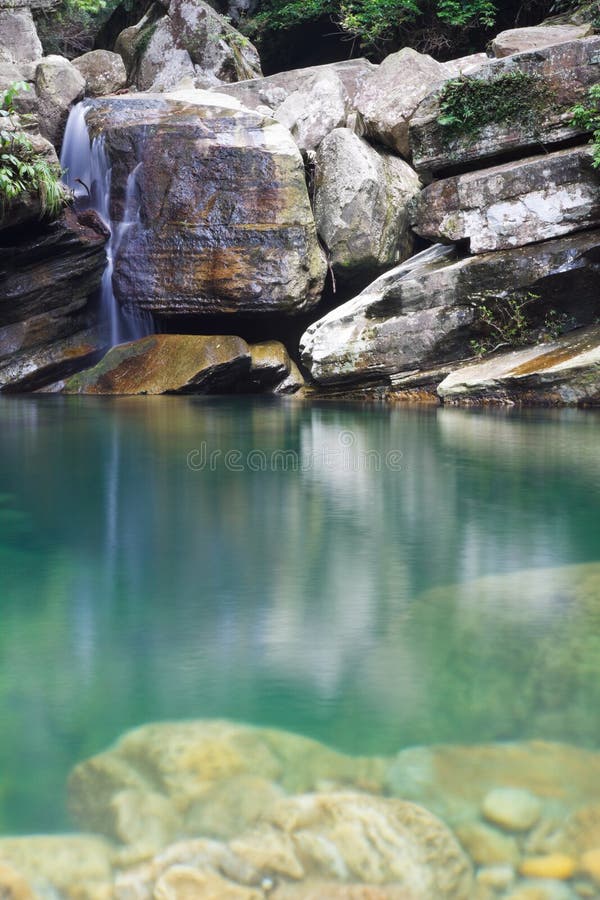 Mountain stream stock image. Image of stream, leaf, nature - 9526483