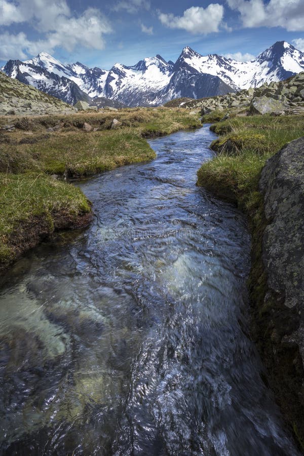 Mountain Stream in the Alps, Italy Stock Image - Image of adige ...