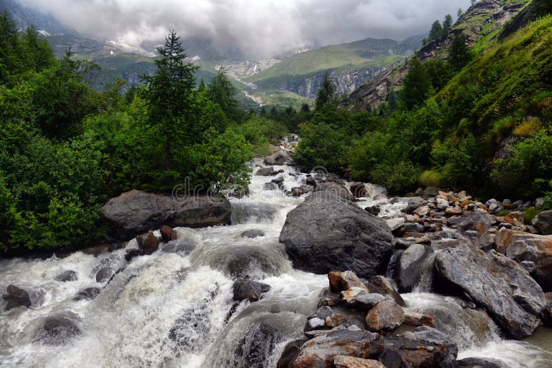 Mountain Stream in the Alps Stock Image - Image of river, high: 57299109