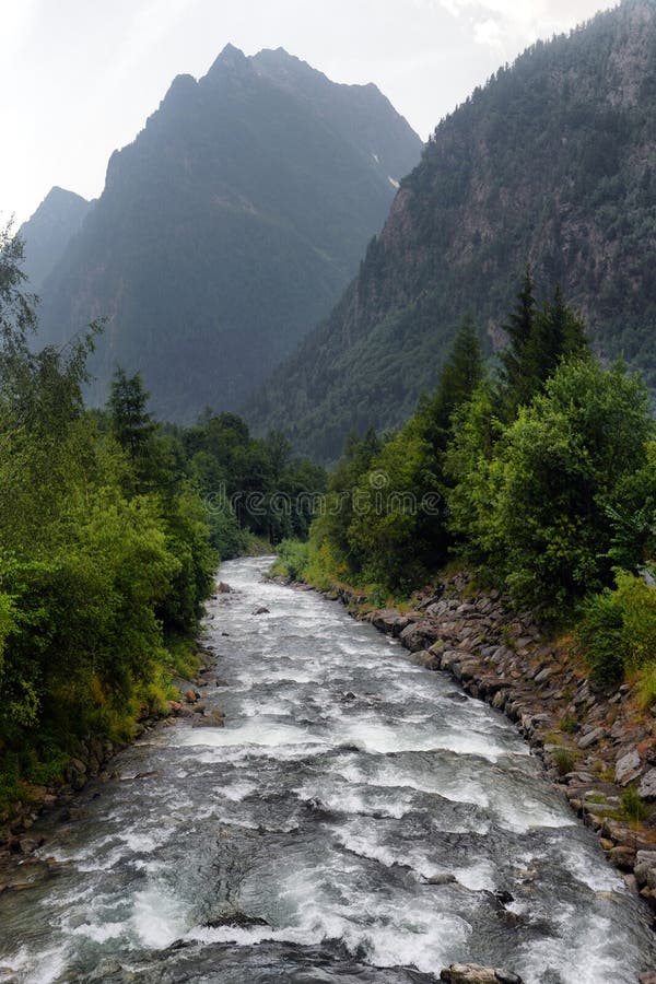 Mountain Stream in the Alps Stock Photo - Image of nature, landscape ...