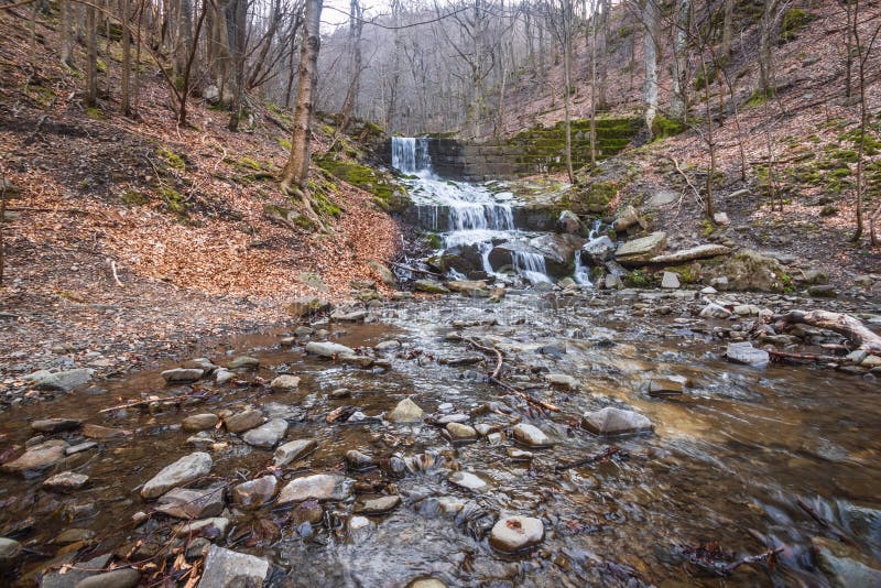 Mountain Stream at the Beginning of April Stock Photo - Image of forest ...