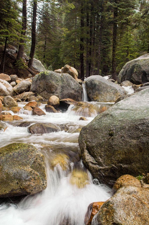 Mountain Stream in California Stock Photo - Image of beauty, boulder ...