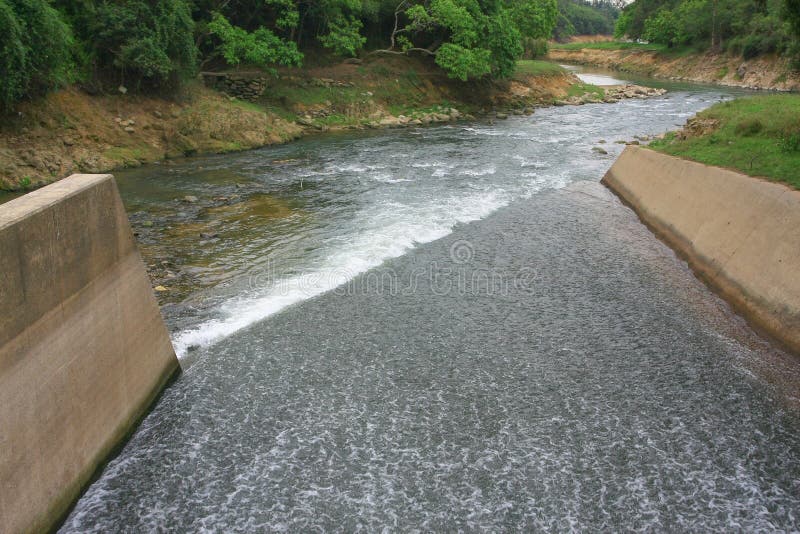 Mountain Stream Flowing into a Mountain River Hk Stock Photo - Image of ...