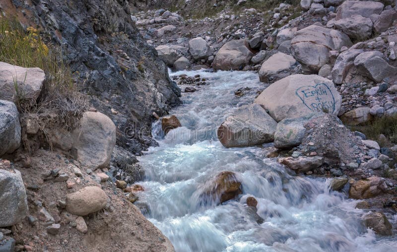 Mountain Stream stock photo. Image of rock, flow, mountain - 44486378