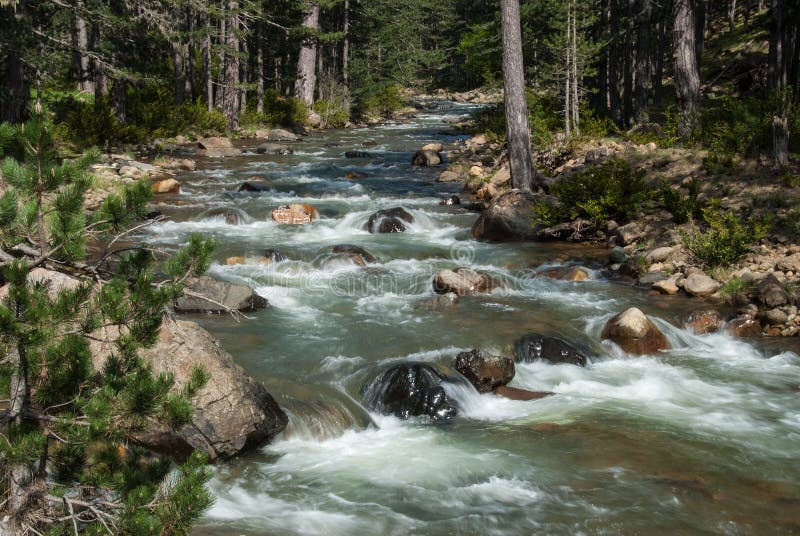 Mountain stream in Greece stock image. Image of water - 32682143