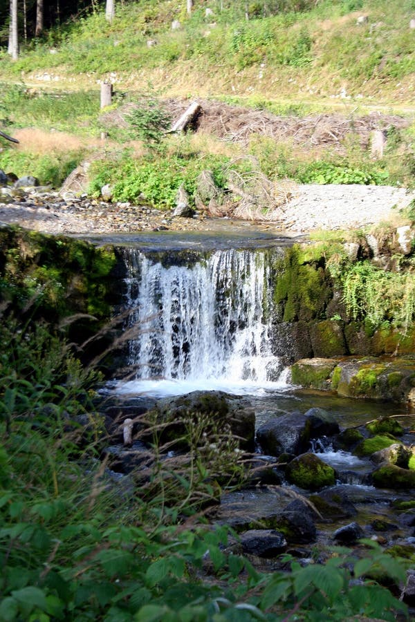 Stream and Small Waterfall in the Tatra Mountains Stock Image - Image ...