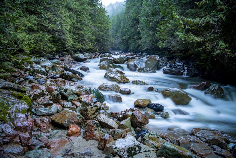 Mountain Stream - Washington State Stock Photo - Image of stream, time ...