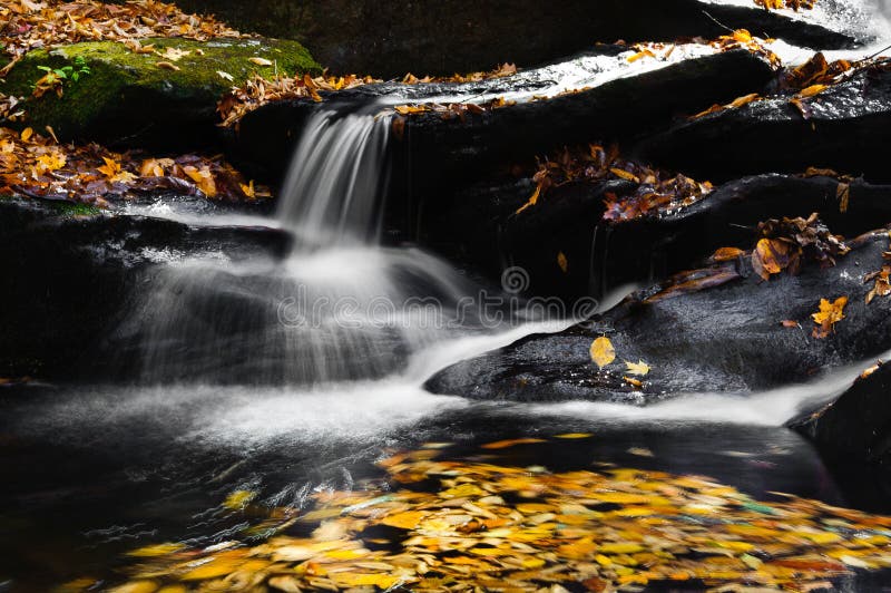 Mountain Stream and Waterfall Stock Image - Image of outdoors, colorful ...