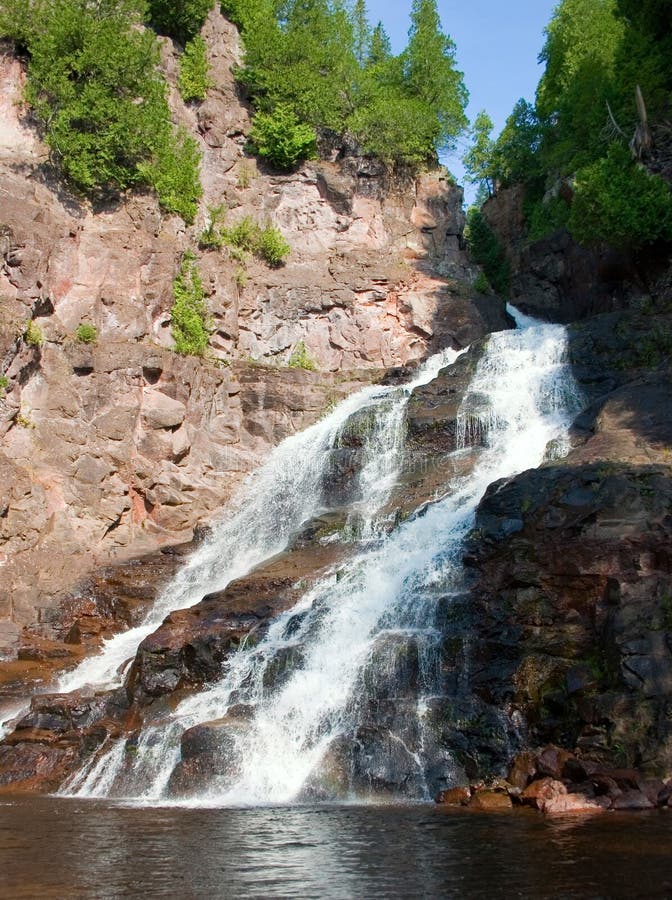 Mountain Stream Waterfall stock image. Image of blue, cliffs - 4484087