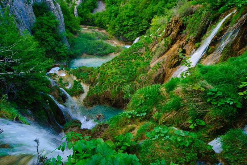 Mountain stream waterfall stock image. Image of streams - 36290773