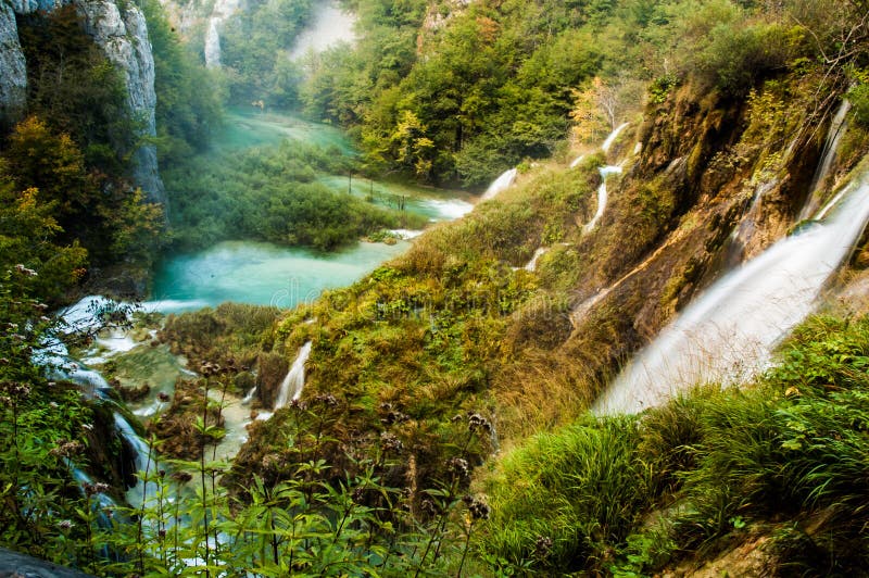 Mountain stream waterfall stock photo. Image of lush - 36290684