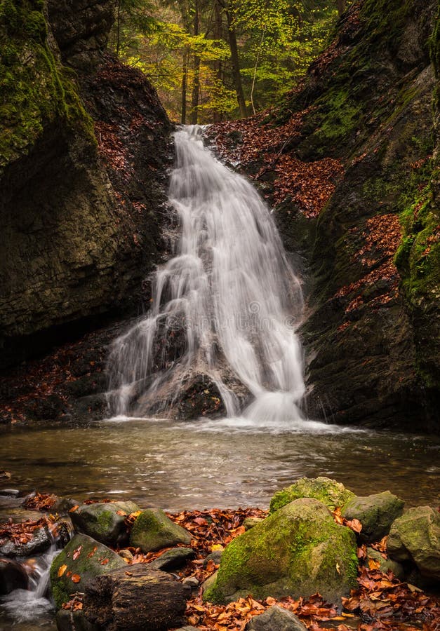 Mountain Stream with Waterfalls Stock Image - Image of park, waterfall ...