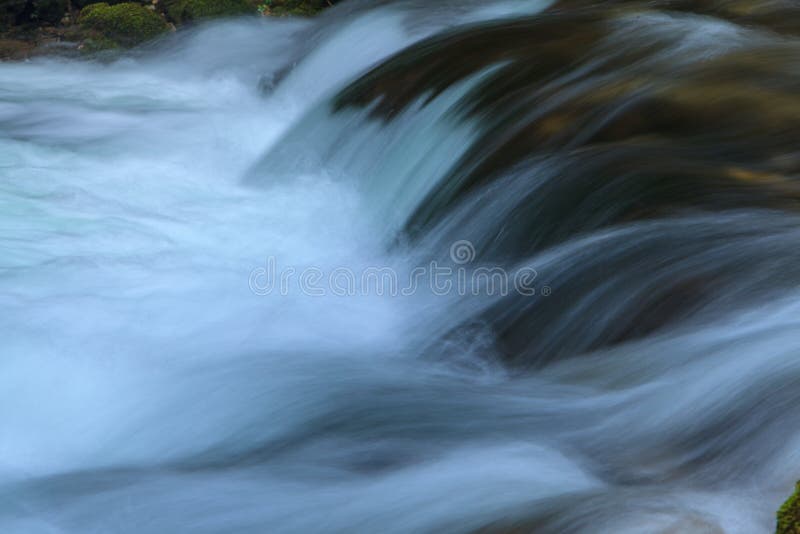 Mountain Stream and Waterfalls in the Forest in Spring Stock Image ...