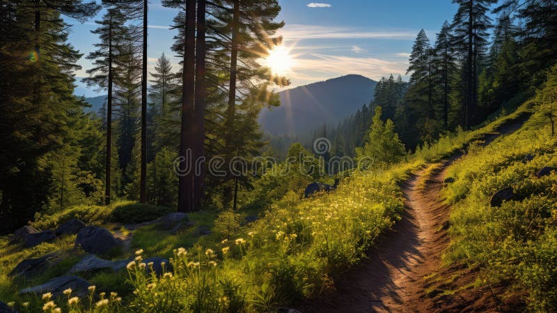 Mountain summer cross stock image. Image of pine, light - 383549773