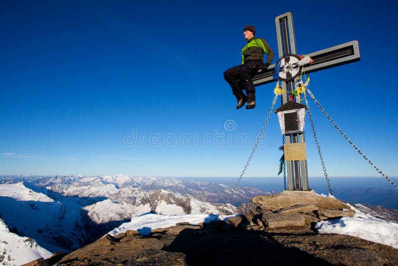 Mountain summit stock image. Image of path, enjoy, pleasure - 21787305