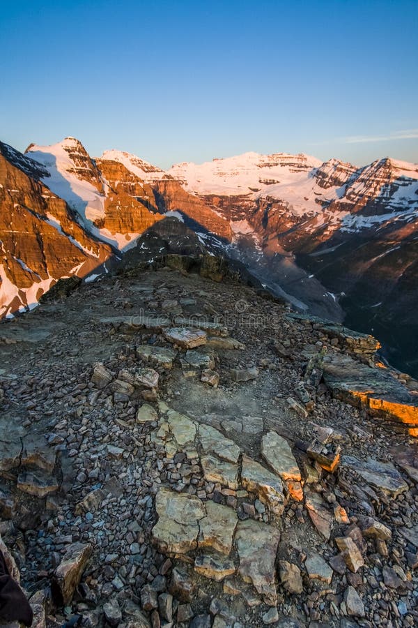Mountain Summit at Sunrise stock photo. Image of visit - 35986464
