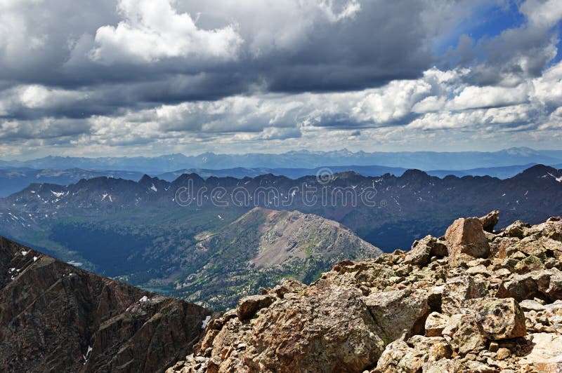 Mountain Summit View stock image. Image of rocky, distant - 85507675