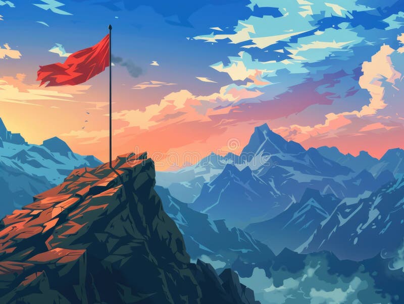 Mountain summit warning stock photo. Image of summit - 376034002