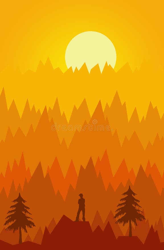 Beautiful Natural Mountain Setting Stock Illustrations – 9,173 ...