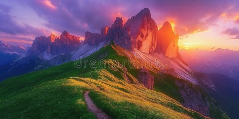 Mountain Sunset stock image. Image of travel, scenic - 378030651