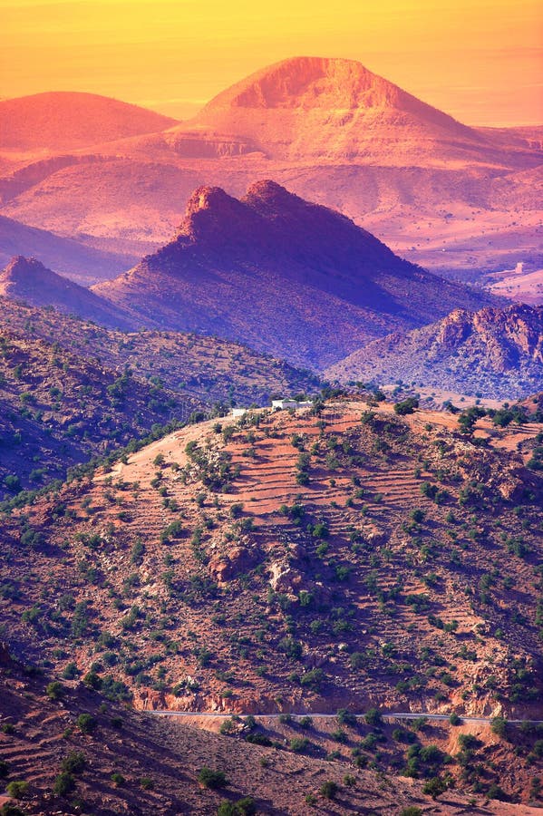 Mountain sunset - Morocco stock image. Image of majestic - 2178813