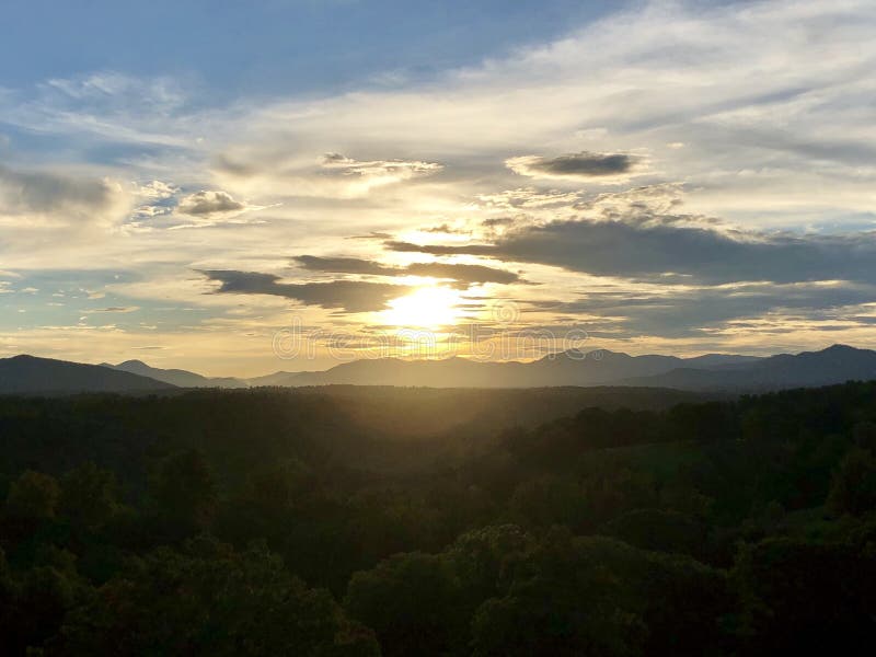 Mountain Sunset stock photo. Image of sunset, blue, ridge - 125112486