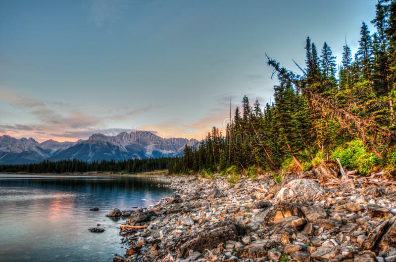 Mountain Sunset stock photo. Image of sunset, canada - 35587308