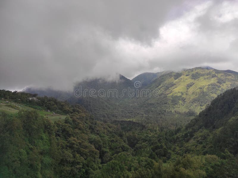 Mountain in the Tawangmangu Stock Photo - Image of ridge, tawangmangu ...