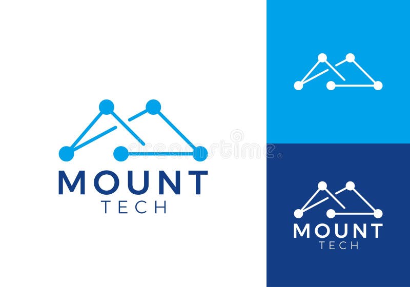 Mountain Technology Logo. Simple Modern Circuit Connection Vector ...