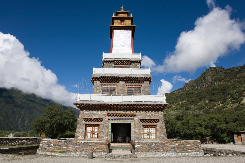Mountain Temple stock image. Image of frame, cloud, horizontal - 31082213