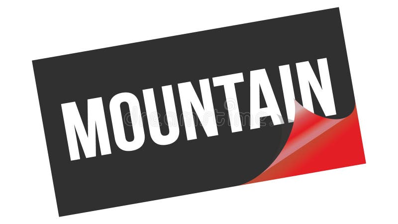 MOUNTAIN Text Written on Yellow-black Round Stamp Sign Stock ...