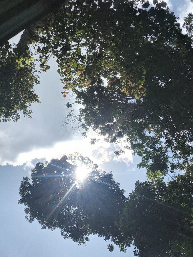 On the Mountain There is Still the Sky and Its Beauty Stock Image ...