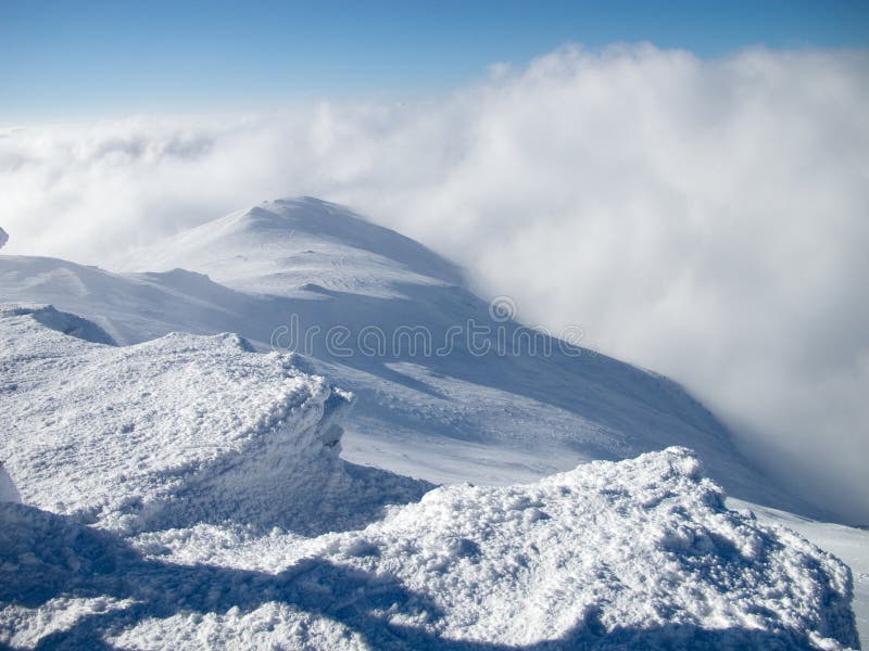 Mountain top in snow stock photo. Image of panorama, alps - 28695174