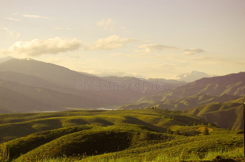Mountain Top Sunset stock photo. Image of idaho, oxygen - 29252190