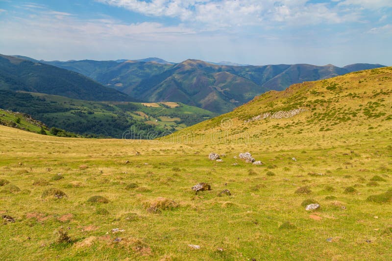 Mountain Top View in Basque Country Stock Photo - Image of park, view ...