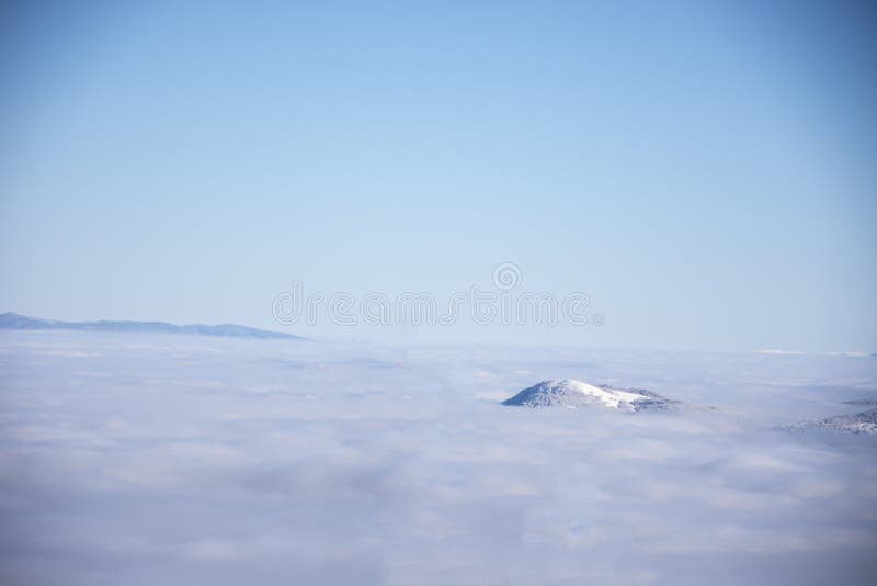 Mountain top view stock image. Image of mist, rocks, blue - 85034299