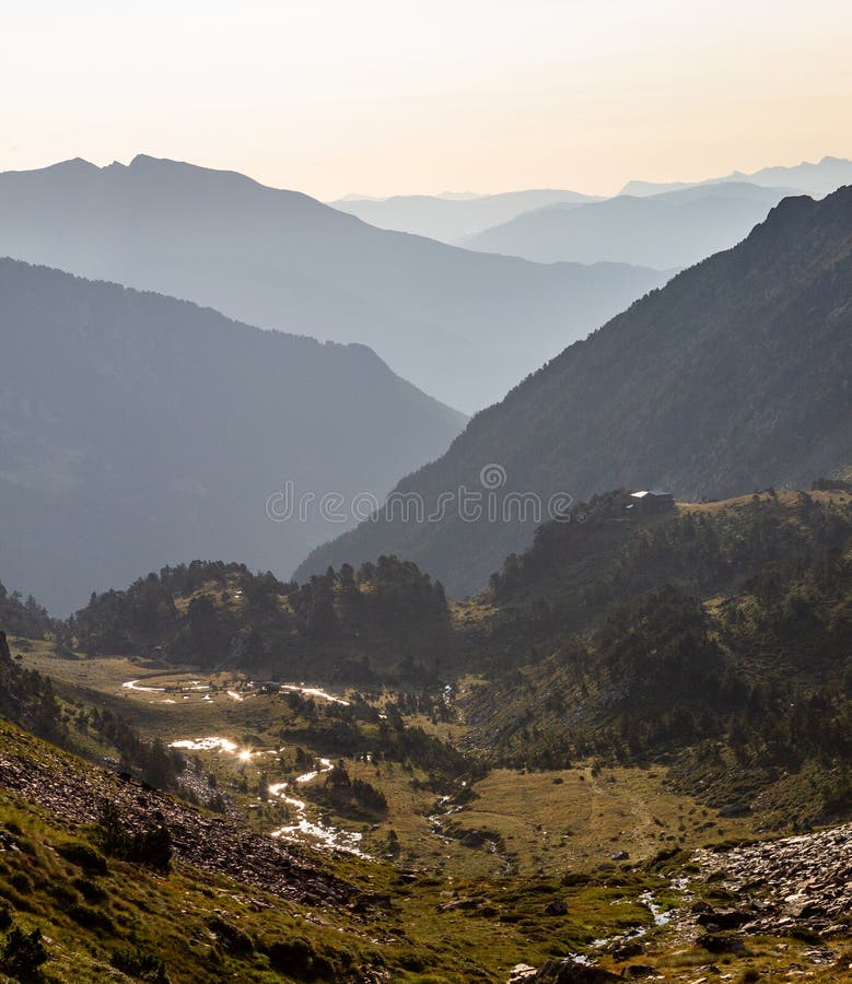 Mountain Tops in the Distance Stock Image - Image of light, mist: 126340379