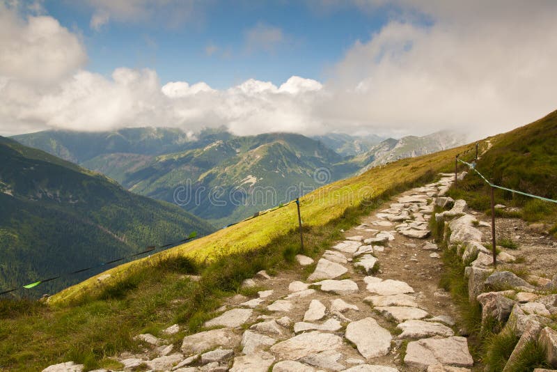 Mountain track stock photo. Image of outdoor, track, blue - 15582442