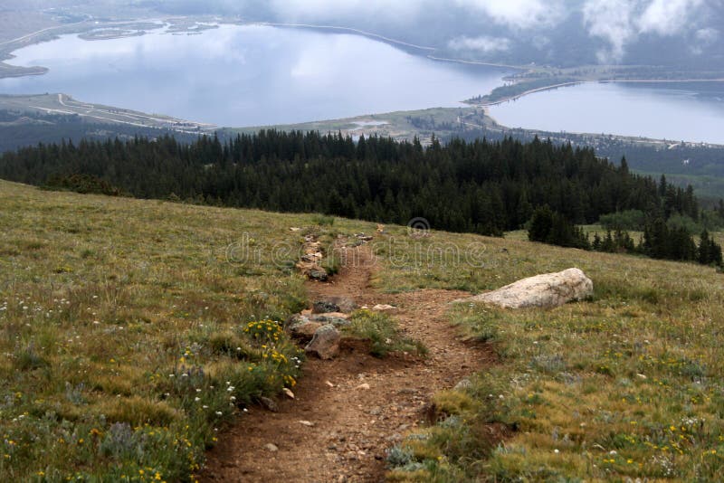 Mountain trail stock image. Image of altitude, high, backpacking - 53215507