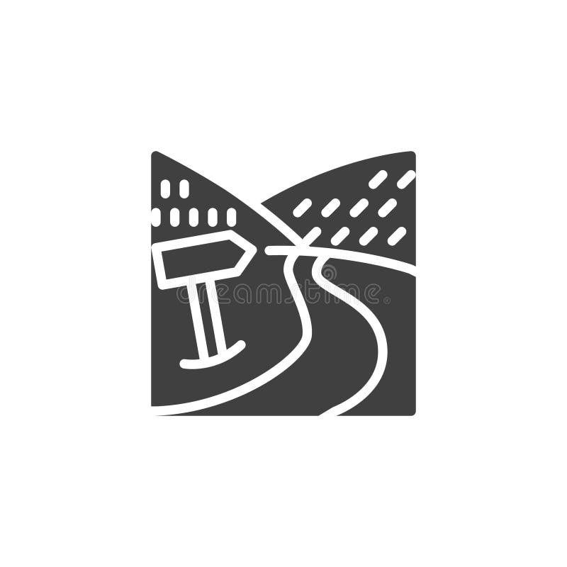 Mountain trail vector icon stock vector. Illustration of vacation ...