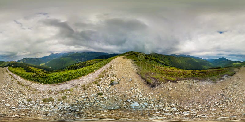 Mountain Trail in 360 VR stock image. Image of mountains - 100332739