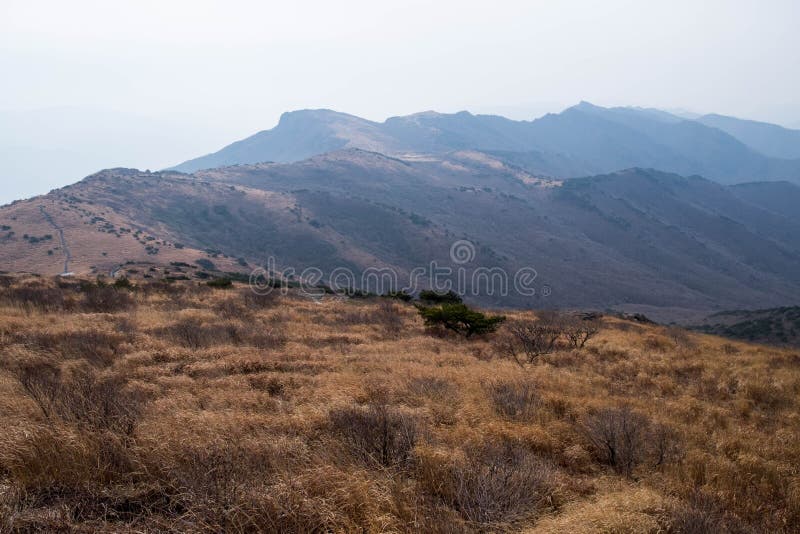 Mountain Trails and Plain on the Mountain Ridge Stock Image - Image of ...