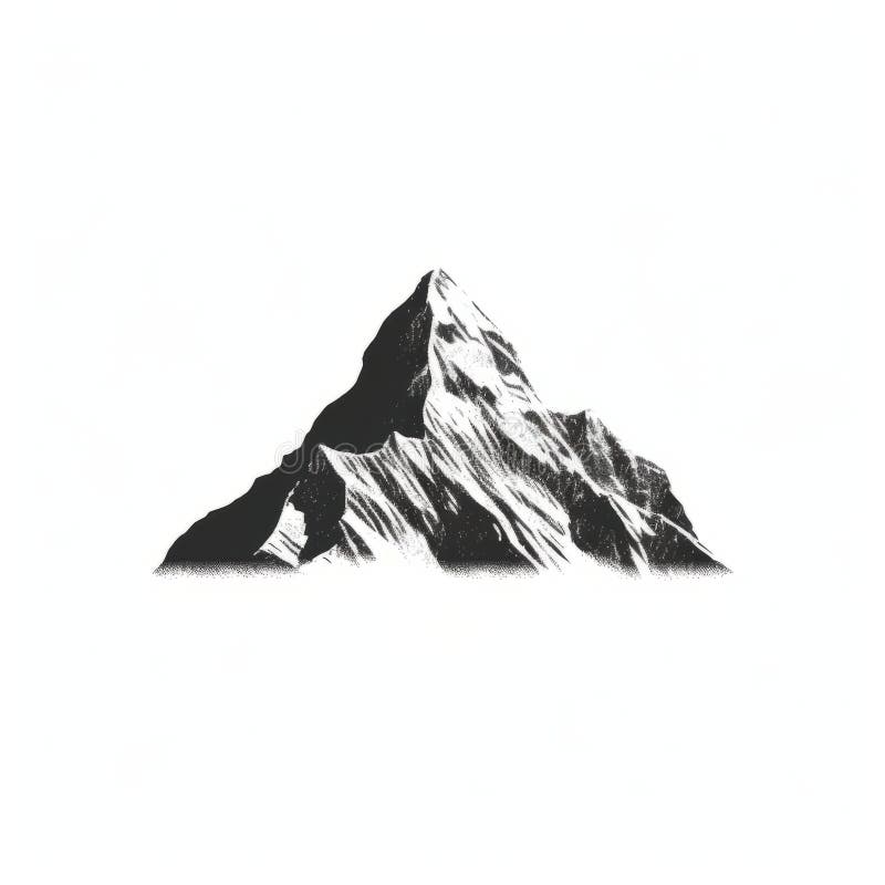 A mountain with a triangle stock illustration. Illustration of ...